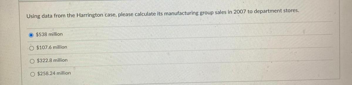 Solved Using data from the Harrington case, please calculate | Chegg.com
