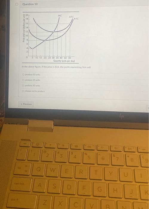 Solved in the above figure if the price is $16 the profit | Chegg.com