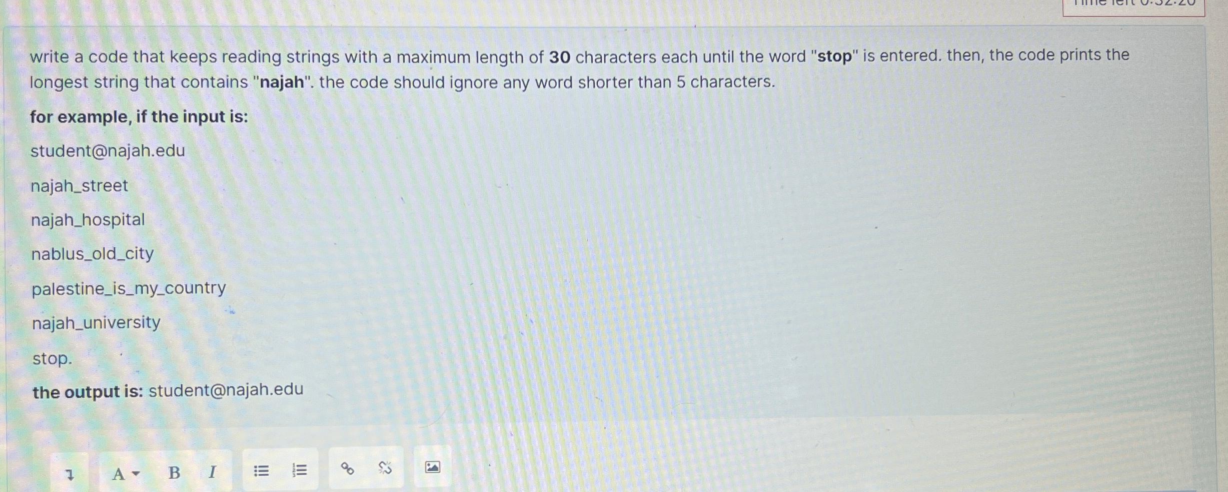 Solved Write A Code That Keeps Reading Strings With A