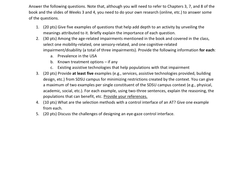 Solved Answer the following questions. Note that, although | Chegg.com