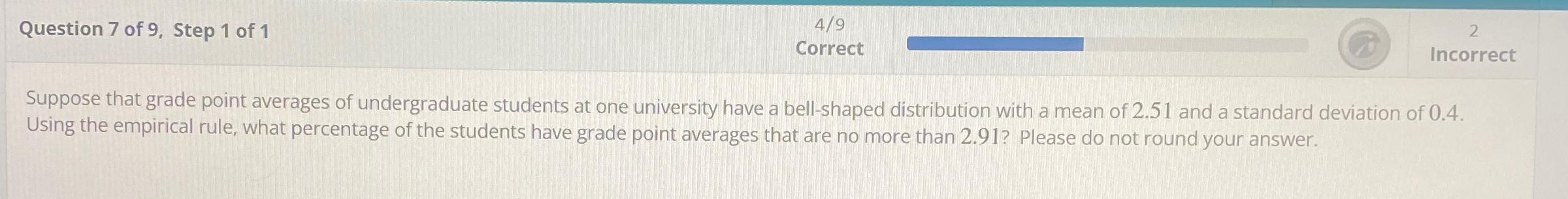 Solved Question 7 ﻿of 9, ﻿Step 1 ﻿of | Chegg.com