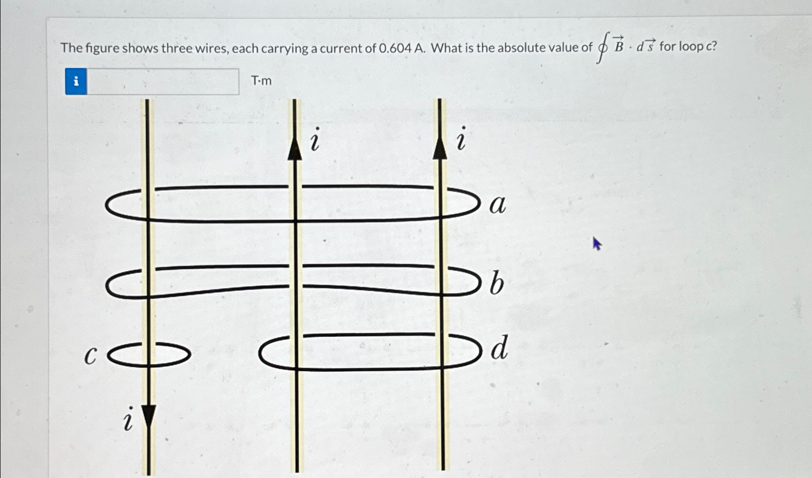 Solved The figure shows three wires, each carrying a current | Chegg.com