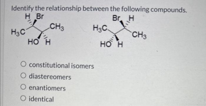 Solved Identify the relationship between the following | Chegg.com