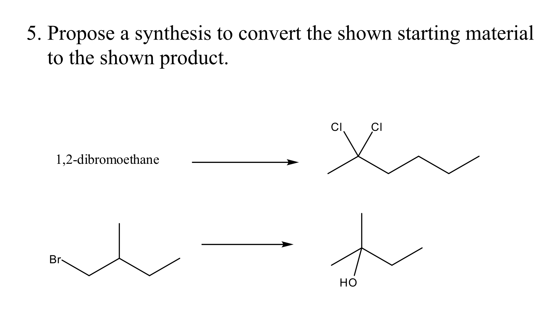 Solved Propose a synthesis to convert the shown starting | Chegg.com