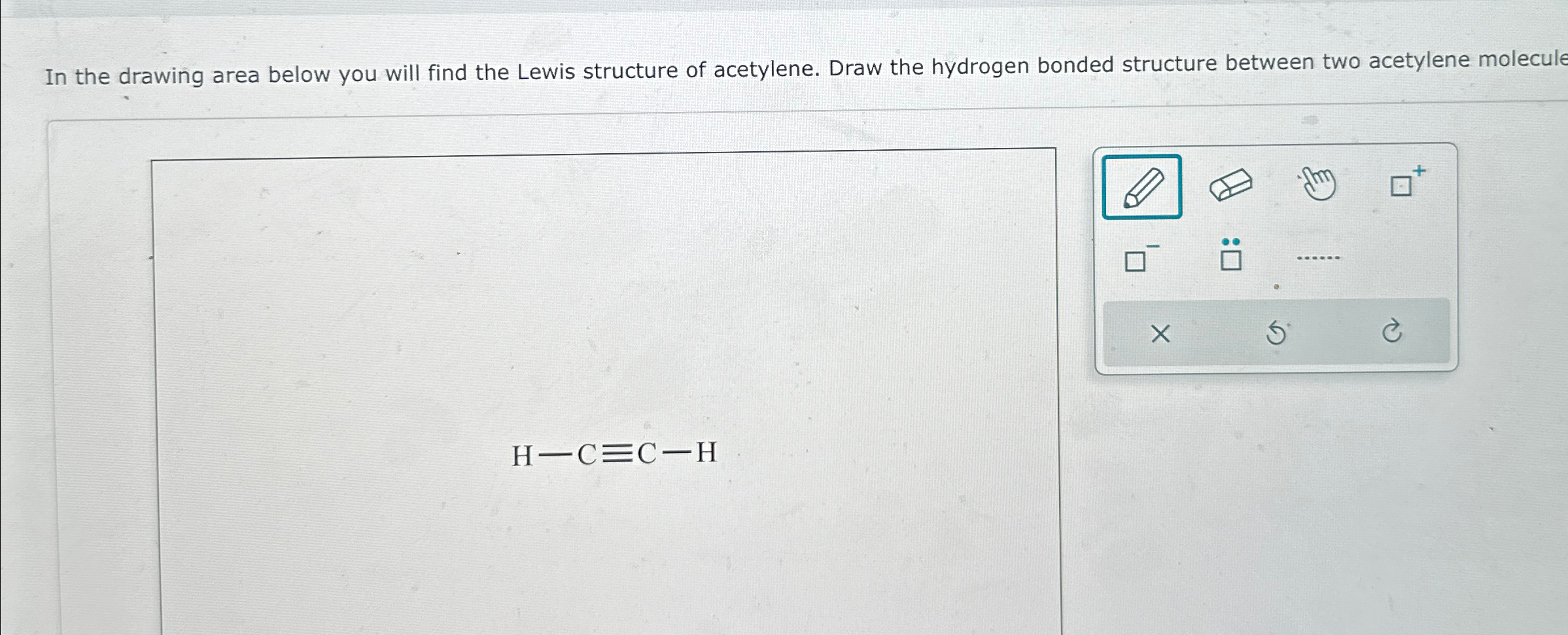 Solved In the drawing area below you will find the Lewis | Chegg.com