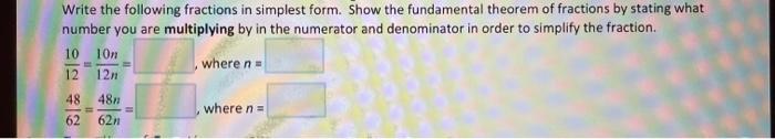 Solved ? n = 3 9 3n 9 To write as the fraction what is the | Chegg.com