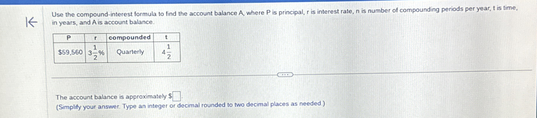 Solved Use the compound-interest formula to find the account | Chegg.com