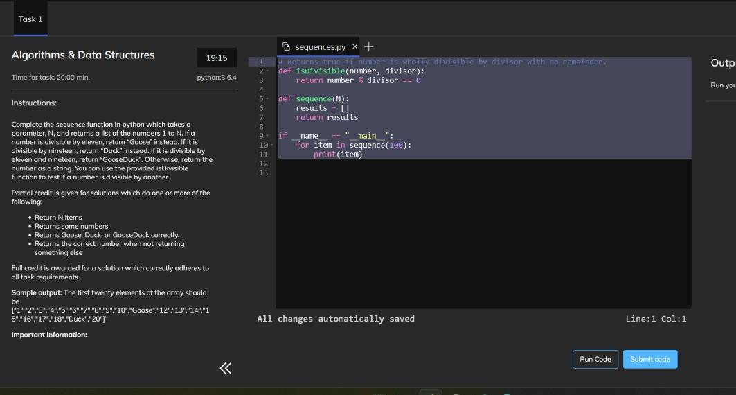 Solved Algorithms \& Data Structures Time for task 20.00 | Chegg.com