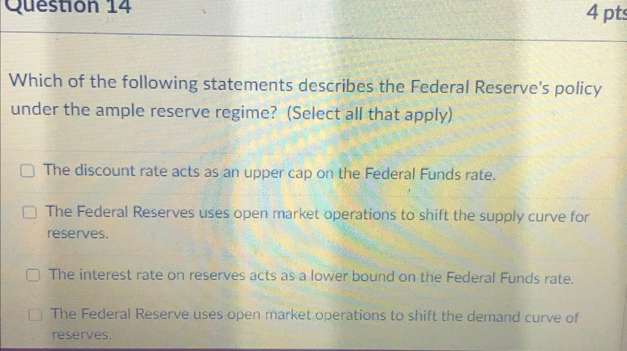 Solved Which of the following statements describes the | Chegg.com