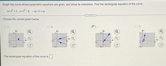 Solved Graph the curve whose parametric equations are given, | Chegg.com