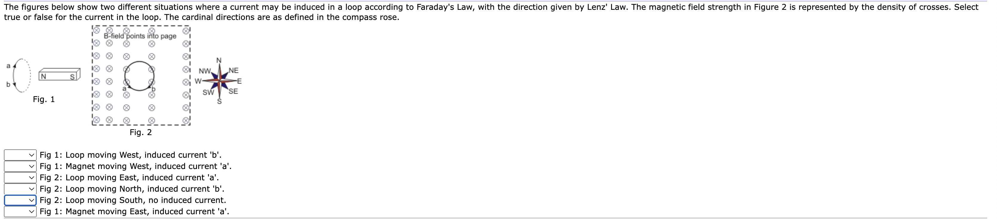 Solved true or false for the current in the loop. The | Chegg.com