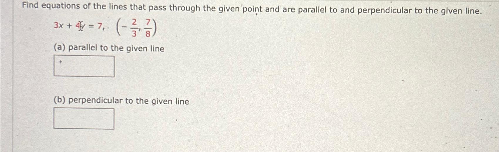 Solved Find equations of the lines that pass through the | Chegg.com