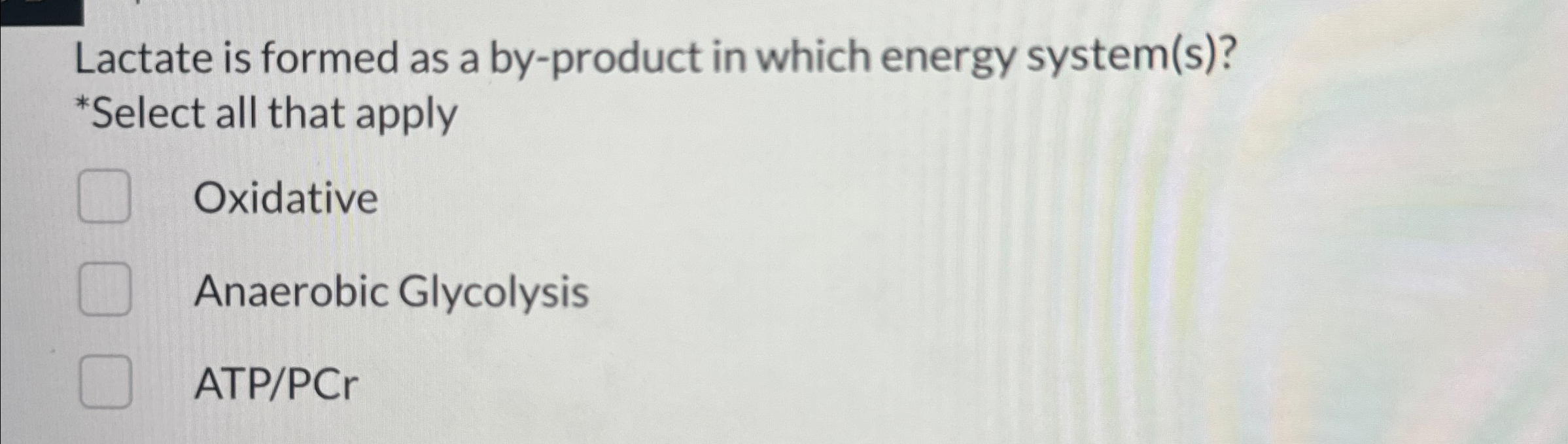 Solved Lactate is formed as a by-product in which energy | Chegg.com