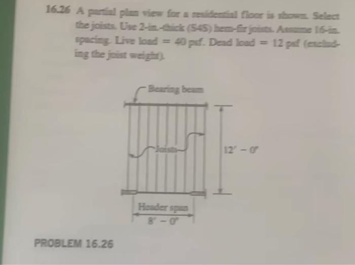 Solved 16.26 A partial plan view for a riders floor isso | Chegg.com
