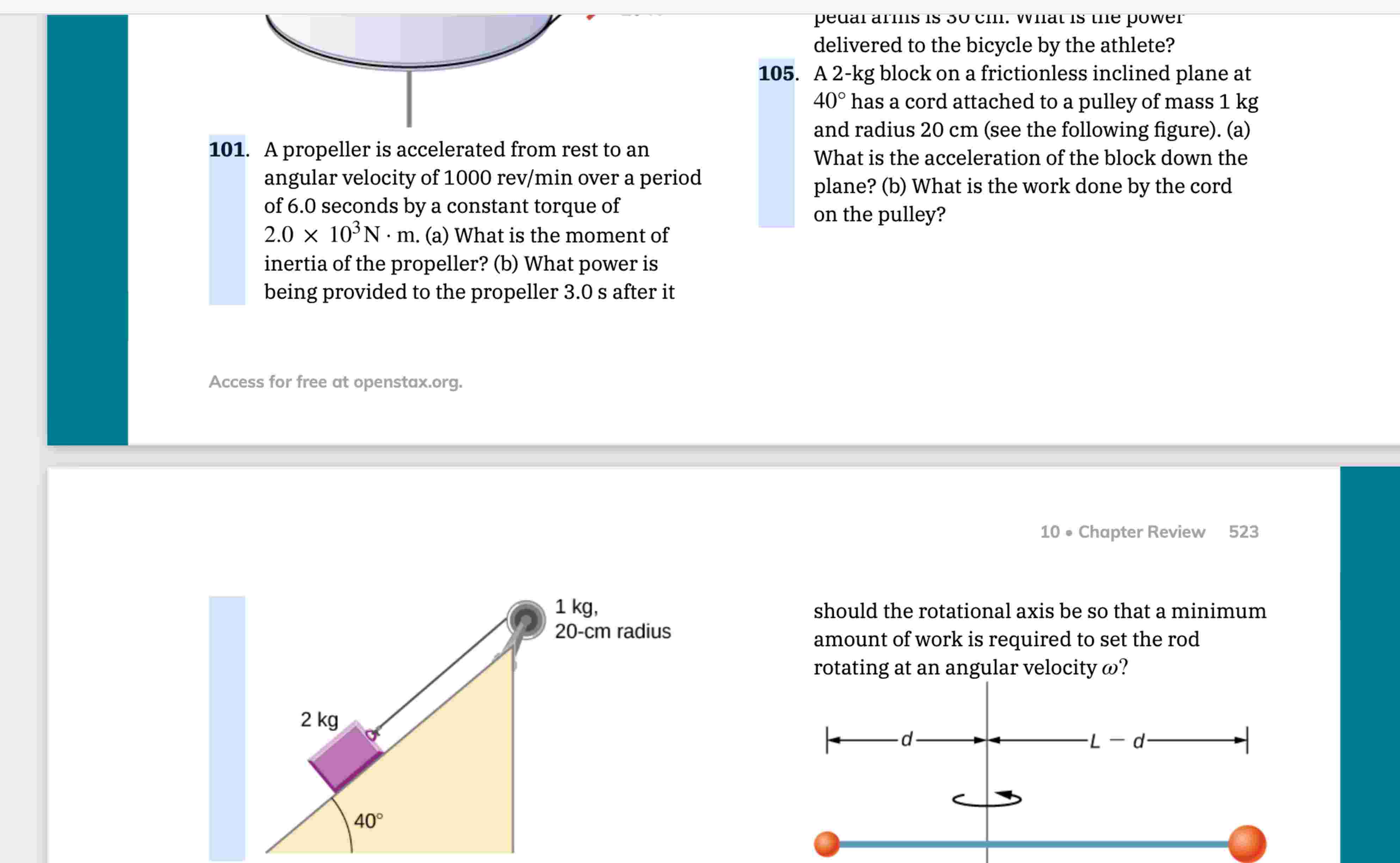 Solved A 2-kg block on a frictionless inclined plane at 40 | Chegg.com