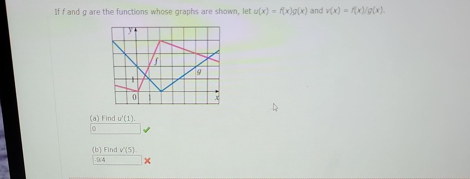 Solved If f and g are the functions whose graphs are shown, | Chegg.com