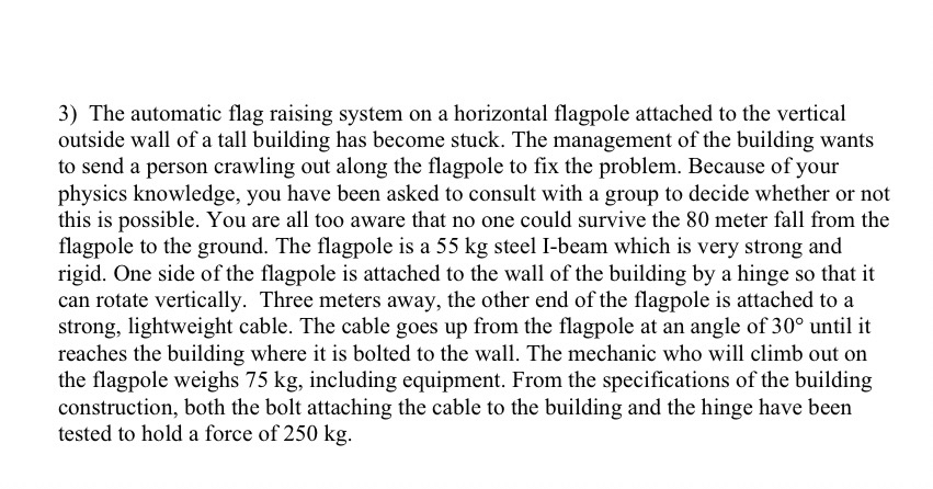 Solved The automatic flag raising system on a horizontal | Chegg.com