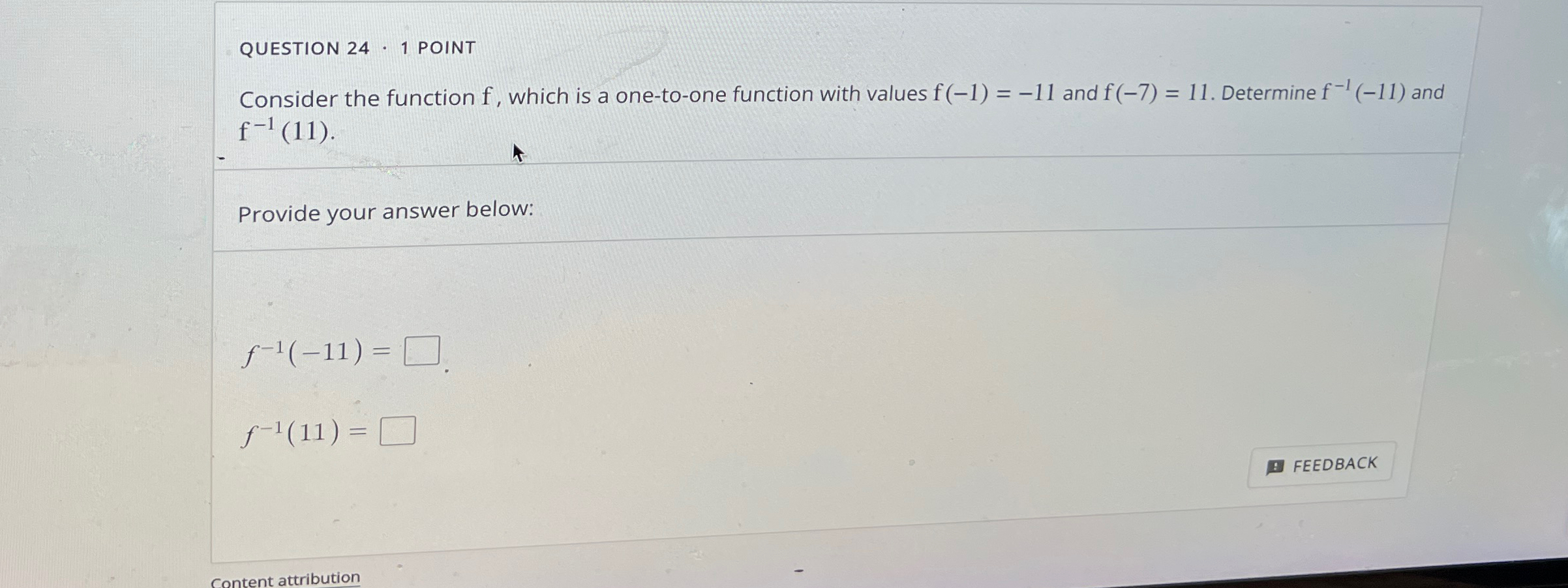 Solved QUESTION 24 - 1 POINTConsider the function f, which | Chegg.com Solved QUESTION 24 - 1 POINTConsider the function f, which | Chegg.com