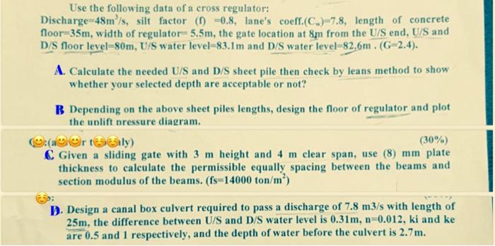 Solved Use the following data of a cross regulator: | Chegg.com