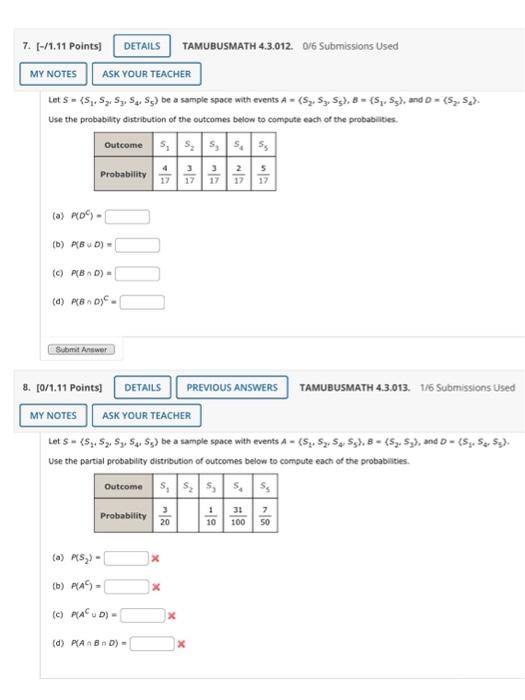 Solved Let S= S1,S2,S3,S4,S5 be a sample spoce with events | Chegg.com