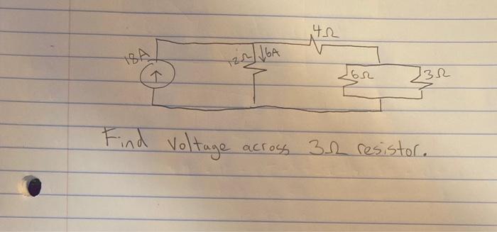 Solved 42 18A 2 LGA 160 Z3R Find voltage across 32 resistor. | Chegg.com