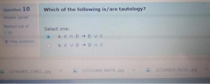 Solved Question 10 Which of the following is/are tautology? | Chegg.com