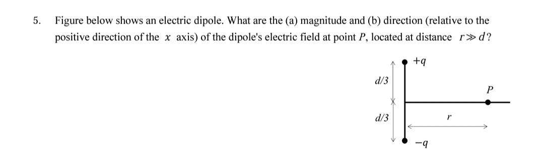 Solved Figure below shows an electric dipole. What are the | Chegg.com