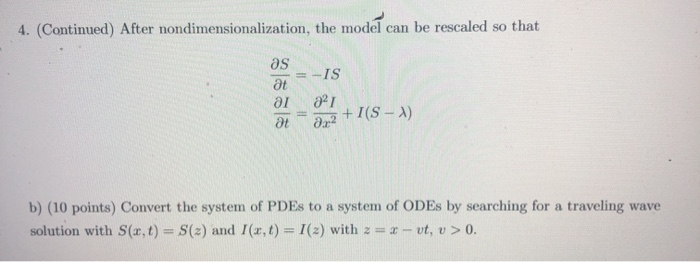 (4) Consider a spatial SIR model of fox rabies. In | Chegg.com
