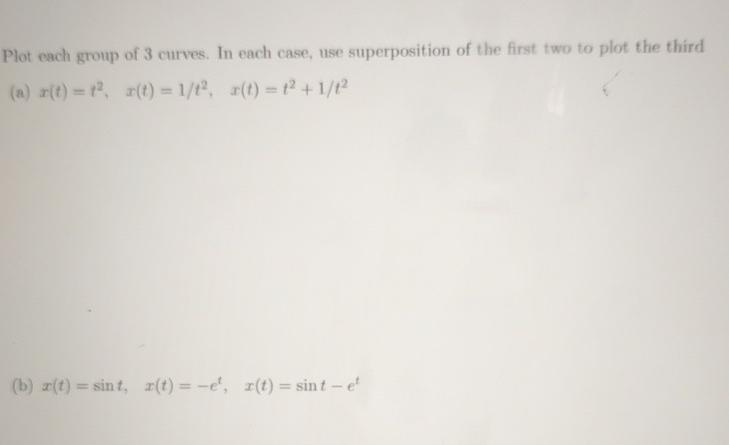 Solved Plot each group of 3 ﻿curves. In each case, use | Chegg.com