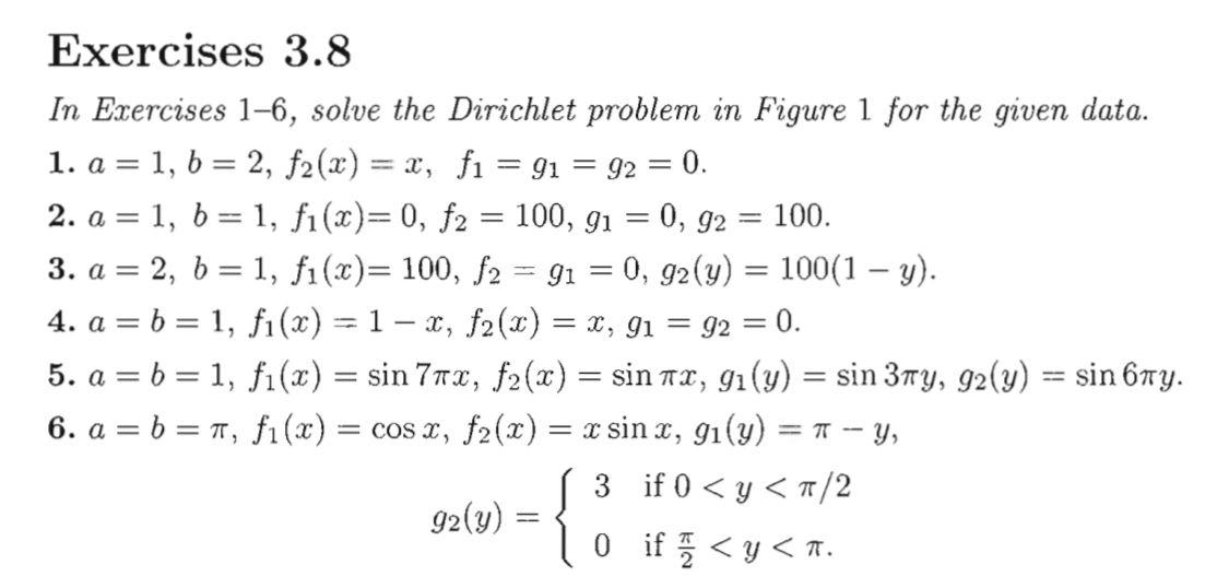 Solved Exercises 3.8In Exercises 1-6, ﻿solve the Dirichlet | Chegg.com