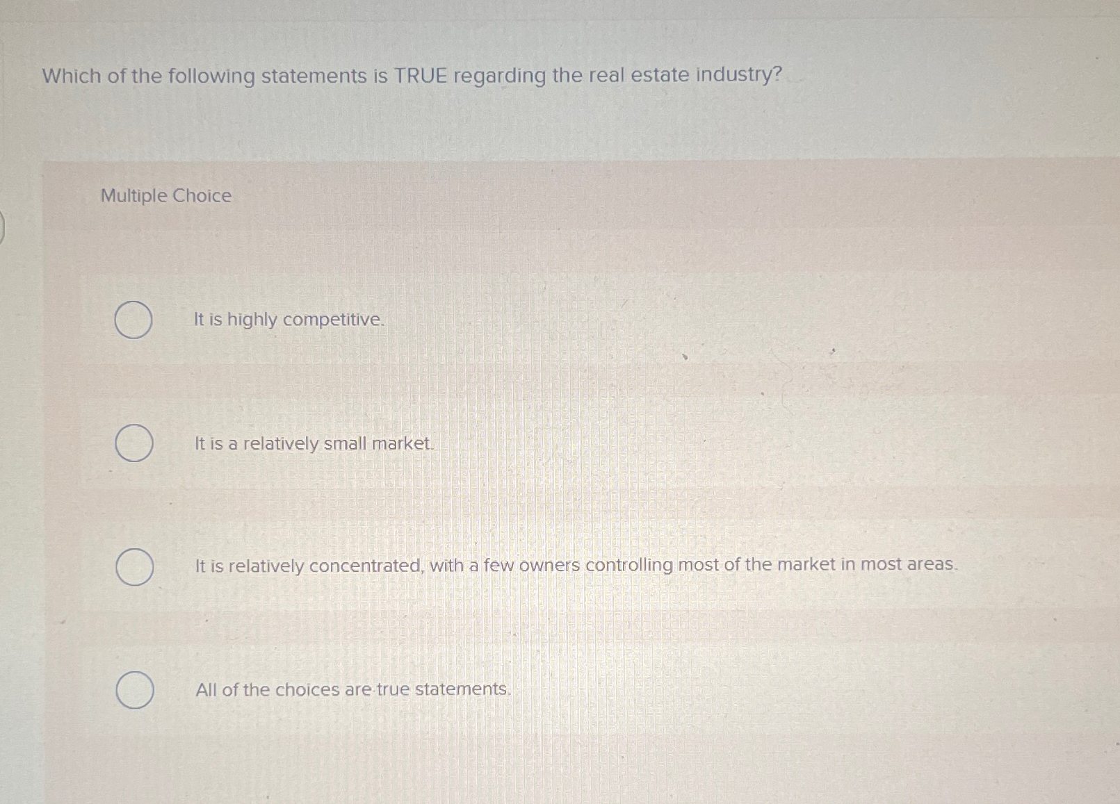 Solved Which of the following statements is TRUE regarding | Chegg.com