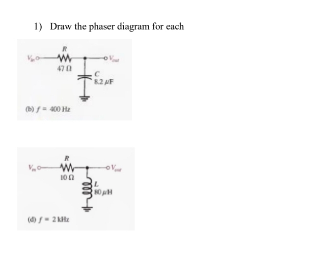 Solved Draw the phaser diagram for each | Chegg.com