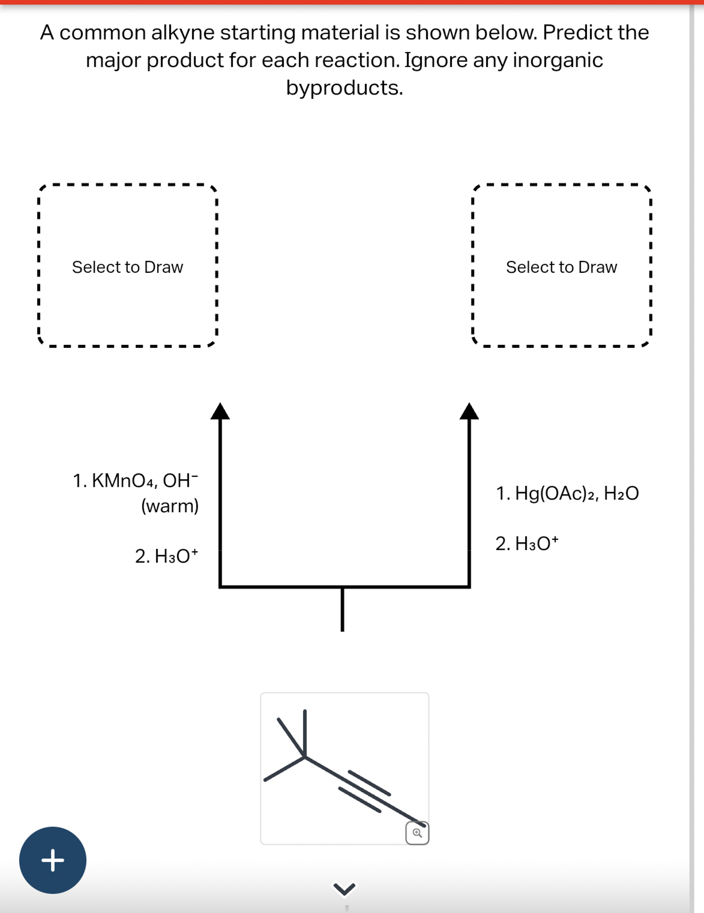 Solved A common alkyne starting material is shown below. | Chegg.com
