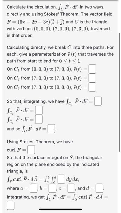 Solved Calculate the circulation, ∫CF⋅dr, in two ways, | Chegg.com