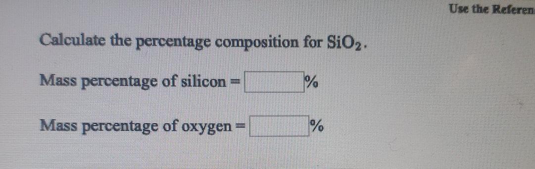 Solved Use the Referen Calculate the percentage composition | Chegg.com