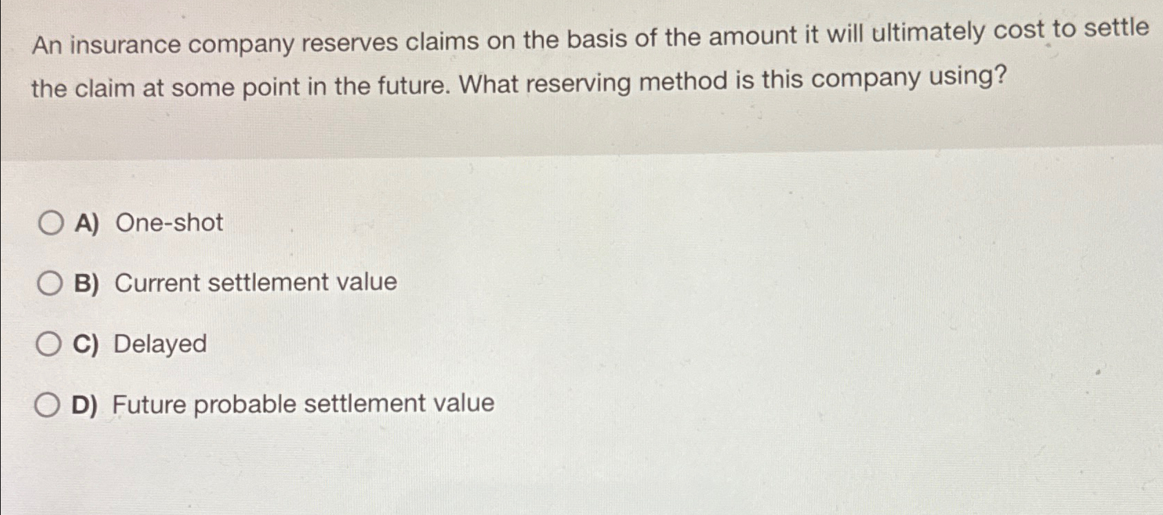 Solved An insurance company reserves claims on the basis of | Chegg.com