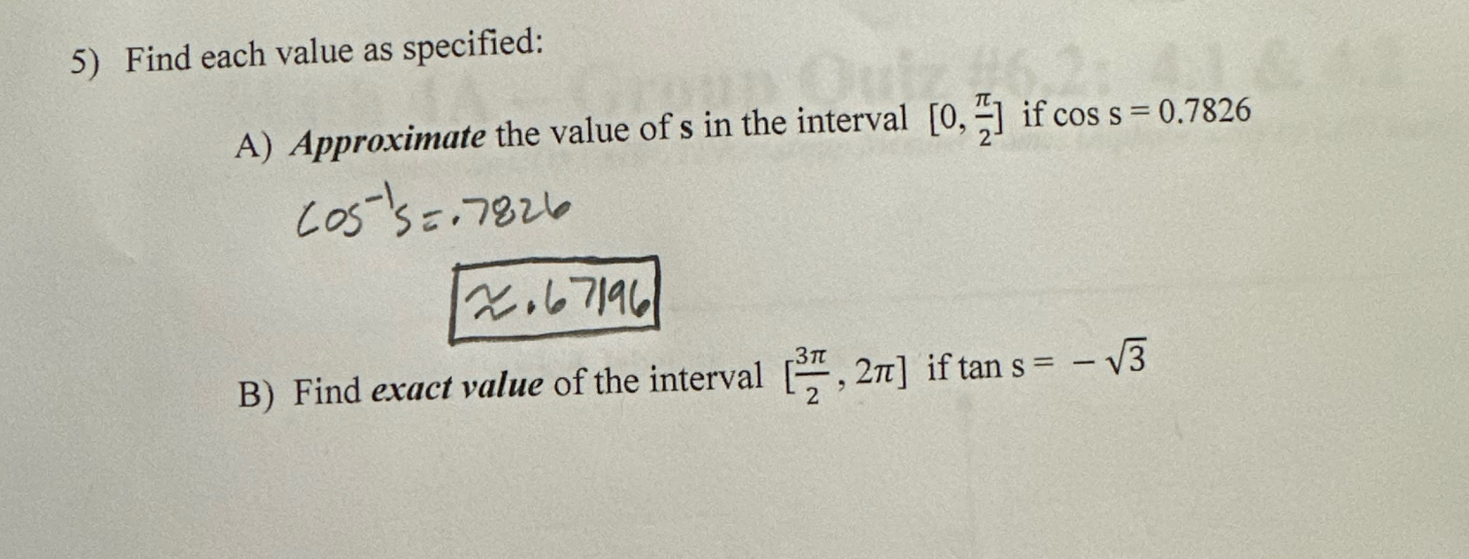 Solved Find each value as specified:A) ﻿Approximate the | Chegg.com