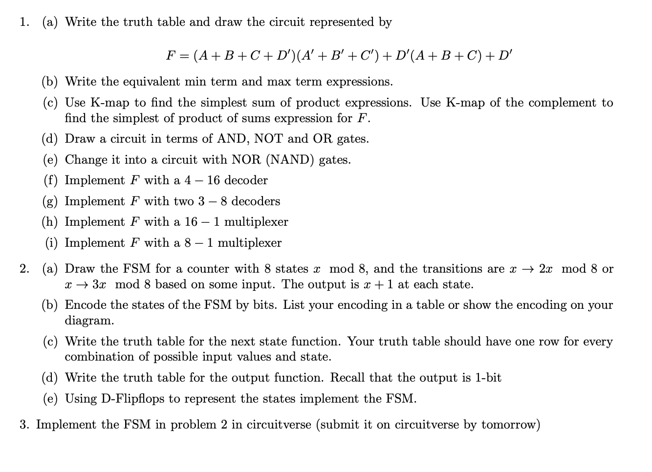 Solved For the implementing the circuit questions use clear | Chegg.com