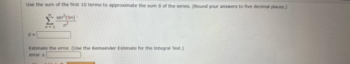 Solved A partial sum of an arithmetic sequence is given. | Chegg.com