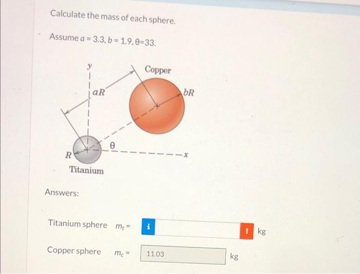 Solved Two uniform spheres are positioned as shown. | Chegg.com