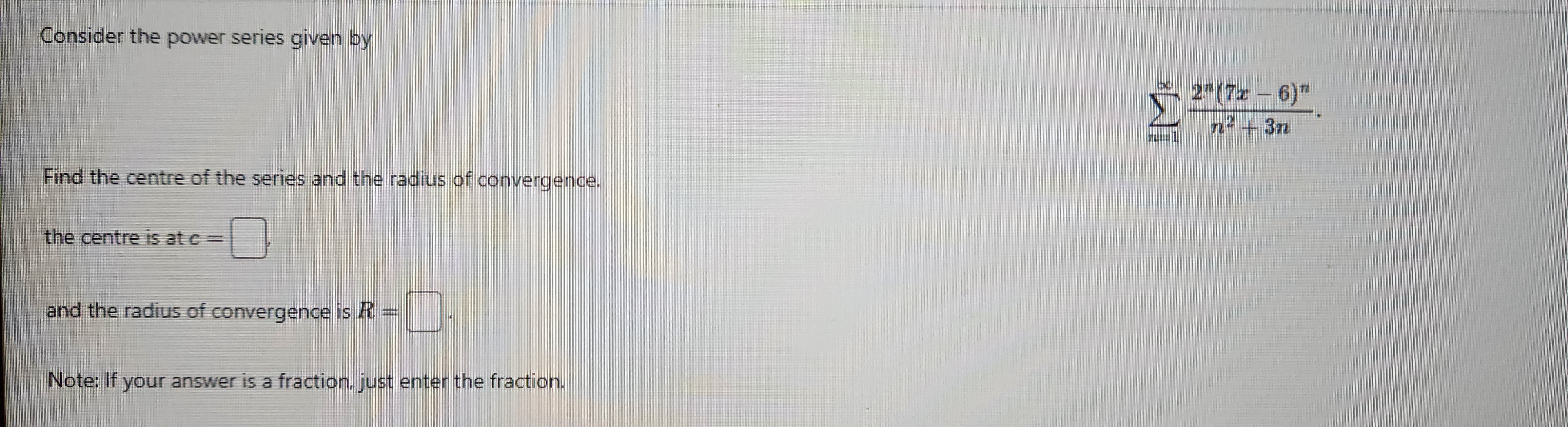 Solved Consider the power series given | Chegg.com