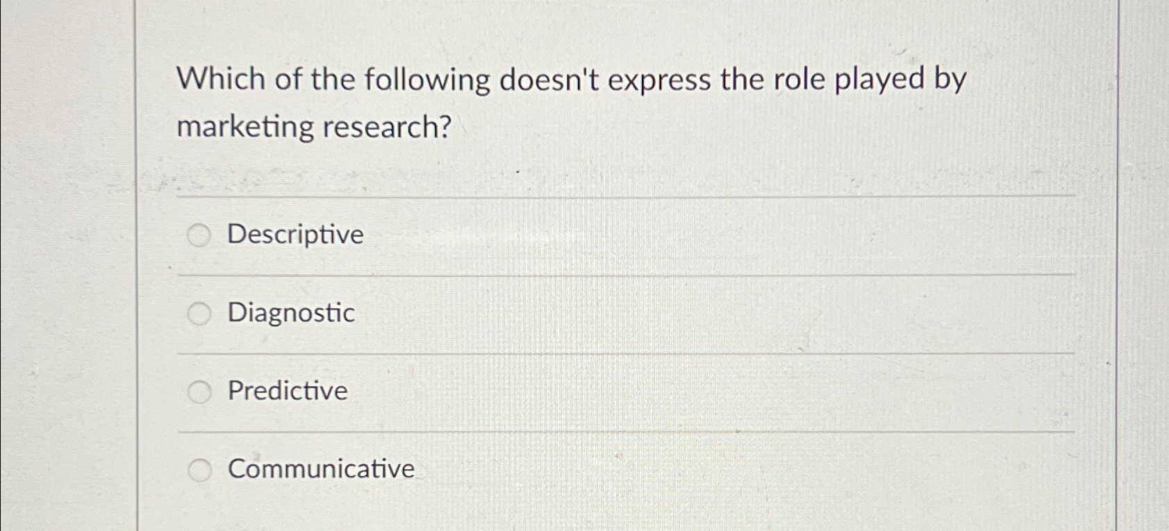 Solved Which of the following doesn't express the role | Chegg.com