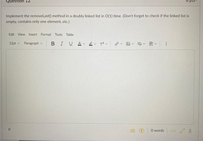 Solved Implement the removeLast() method in a doubly linked | Chegg.com