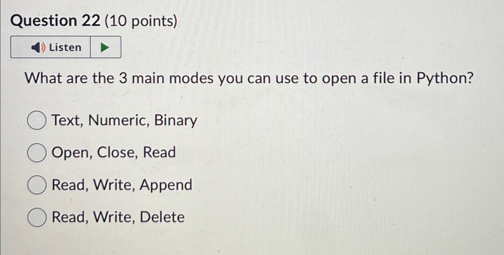 Solved Question 22 (10 points)What are the 3 main modes | Chegg.com Solved Question 22 (10 points)What are the 3 main modes | Chegg.com