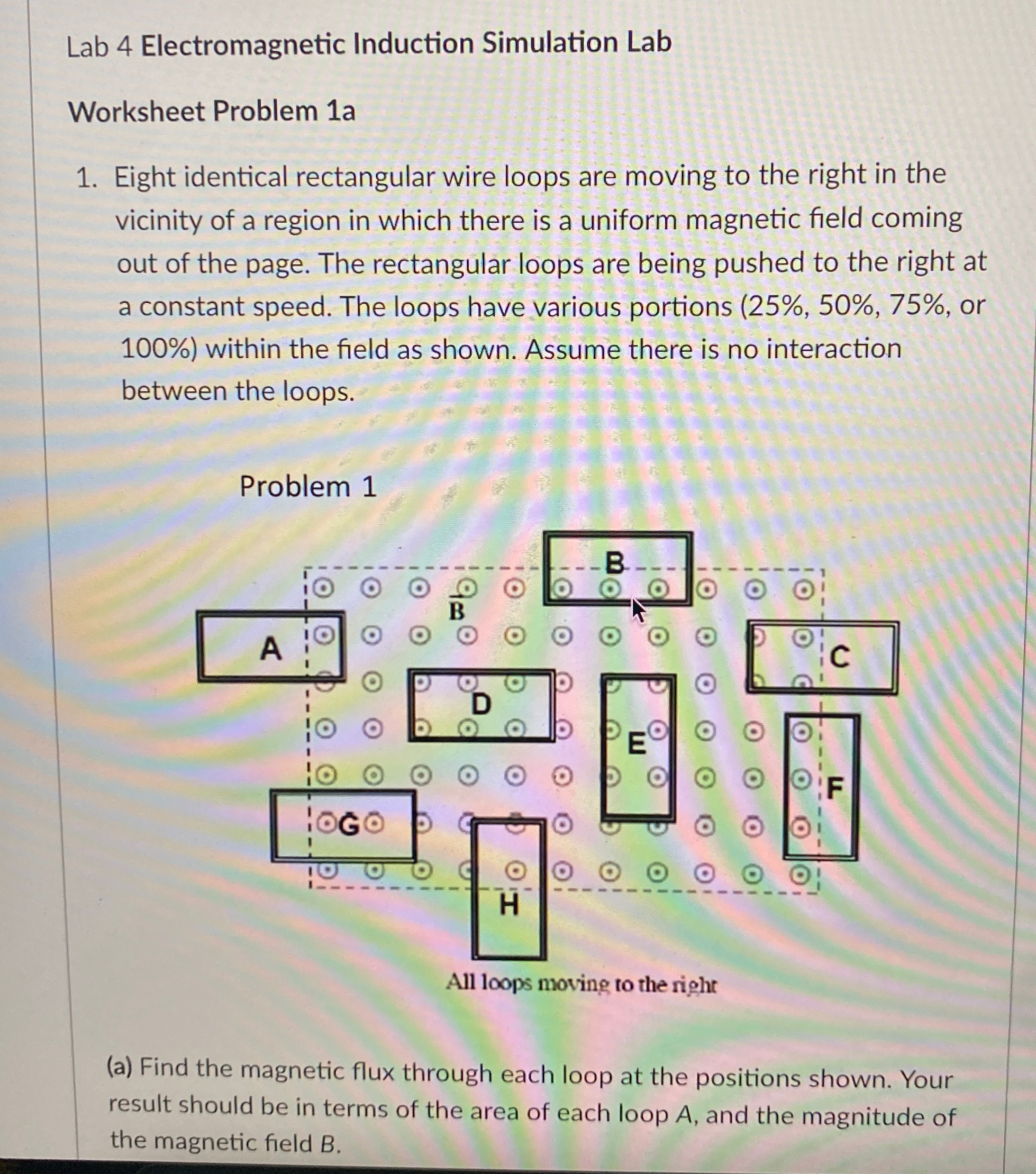 Lab 4 ﻿Electromagnetic Induction Simulation | Chegg.com