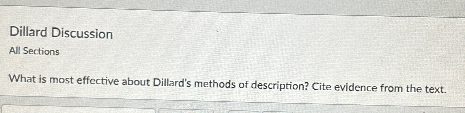 Solved Dillard DiscussionAll SectionsWhat is most effective | Chegg.com
