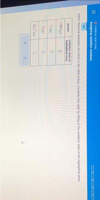 Solved Some chemical reactants are listed in the table | Chegg.com
