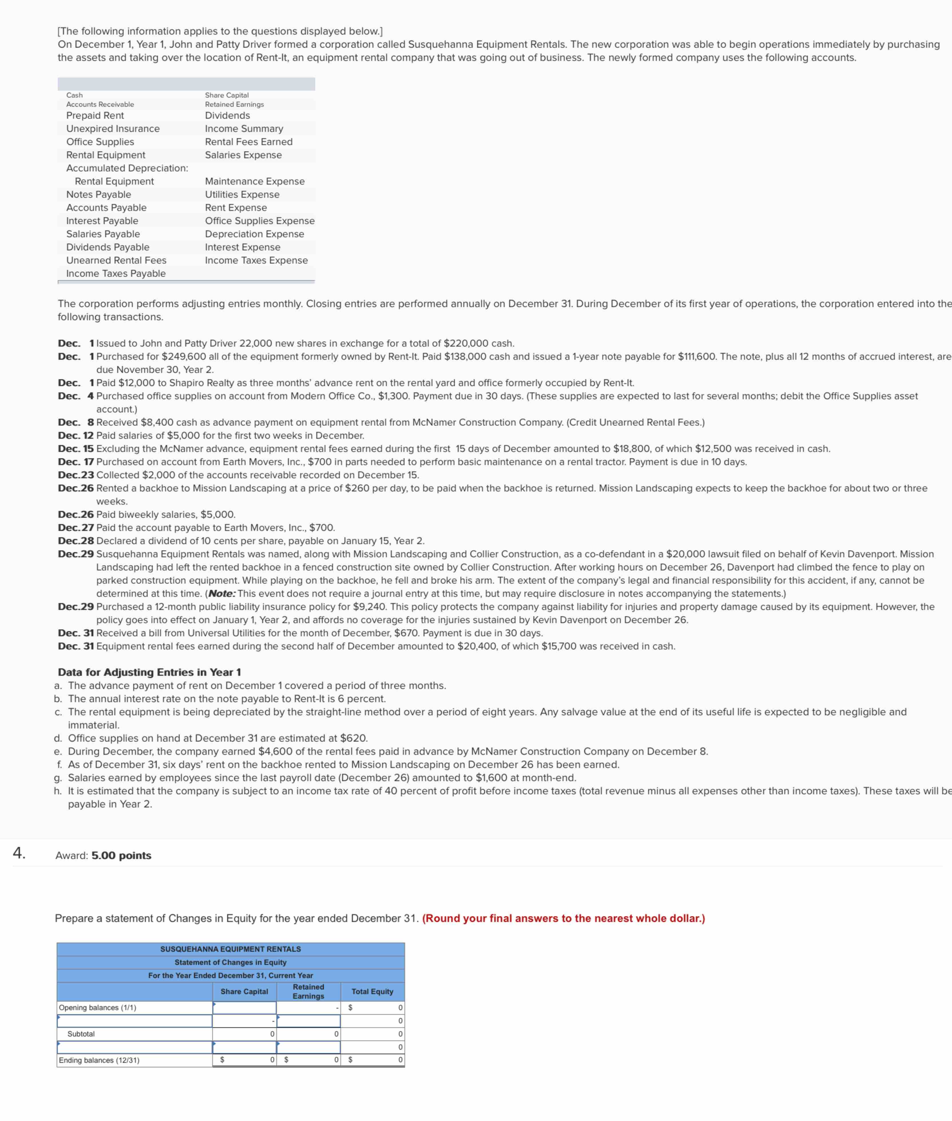 Solved Prepare an income statement for the year ended | Chegg.com