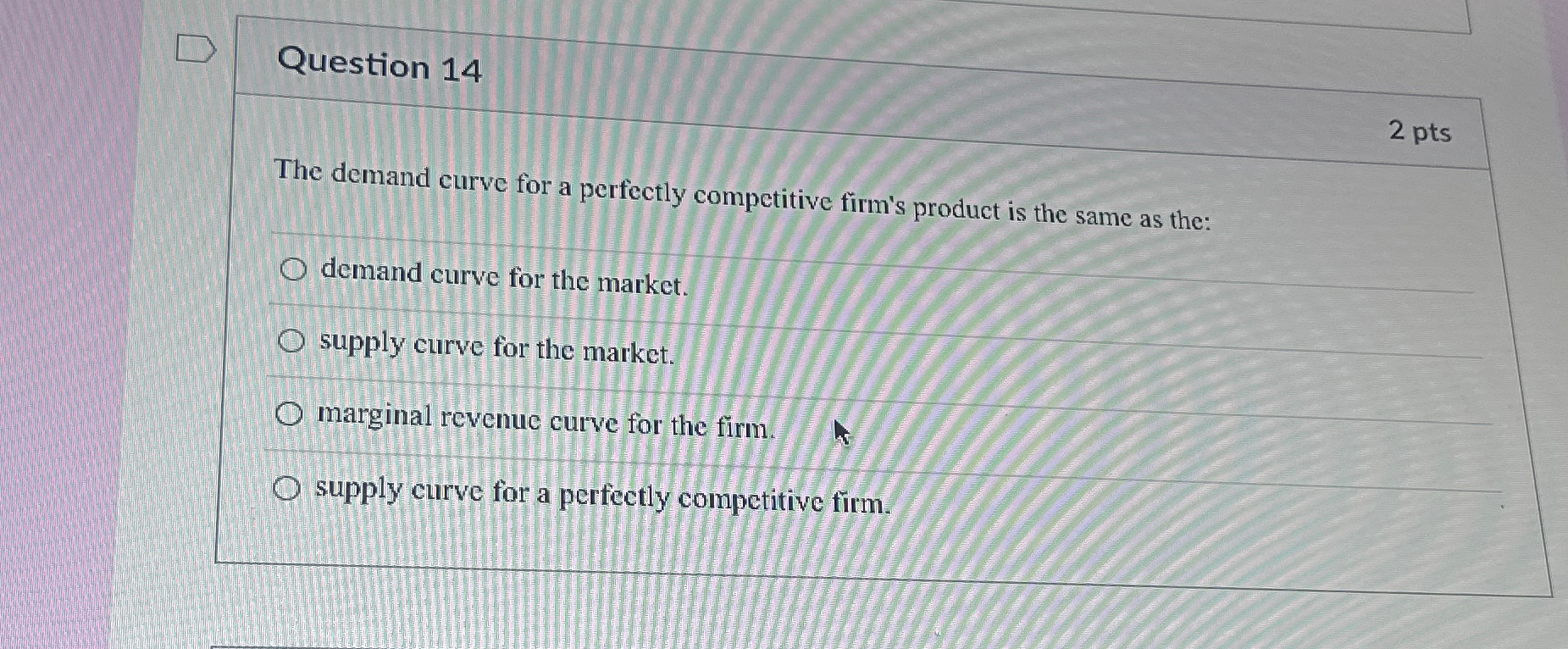 Solved Question 142ptsThe demand curve for a perfectly | Chegg.com