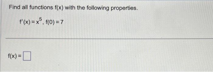 Find all functions f(x) with the following | Chegg.com